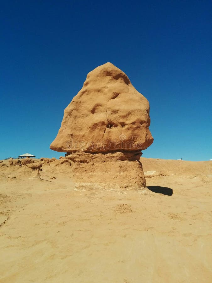 Triangle Shaped Hoodoo Rock Formation in Goblin Valley Stock Image ...
