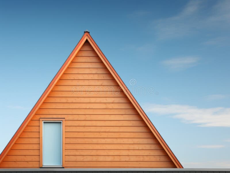 A Triangle Shaped House with a Door on Top Stock Illustration ...