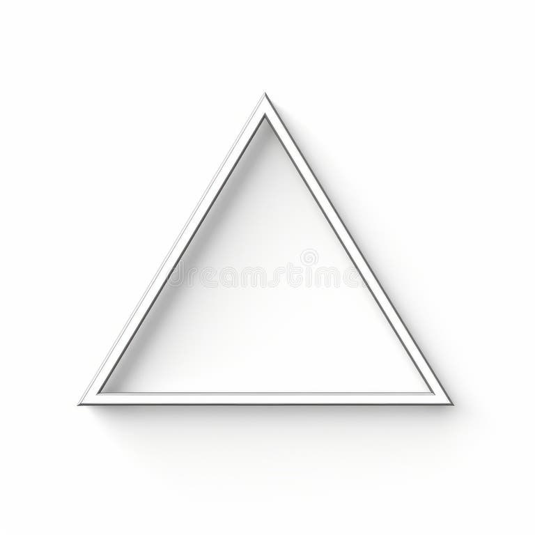 Triangle Shaped Icon: Vector Illustration with Framing and Light ...