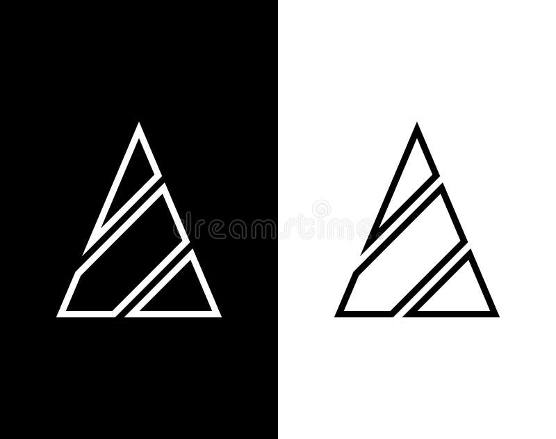 Triangle Shaped Line Logo for a Brand Stock Vector - Illustration of ...
