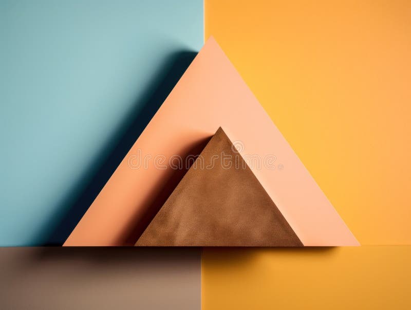 A Triangle Shaped Object on Top of a Shelf. Generative AI Image. Stock ...