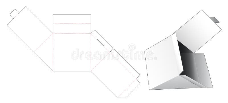 Triangle Shaped Packaging Box Die Cut Template Stock Vector ...