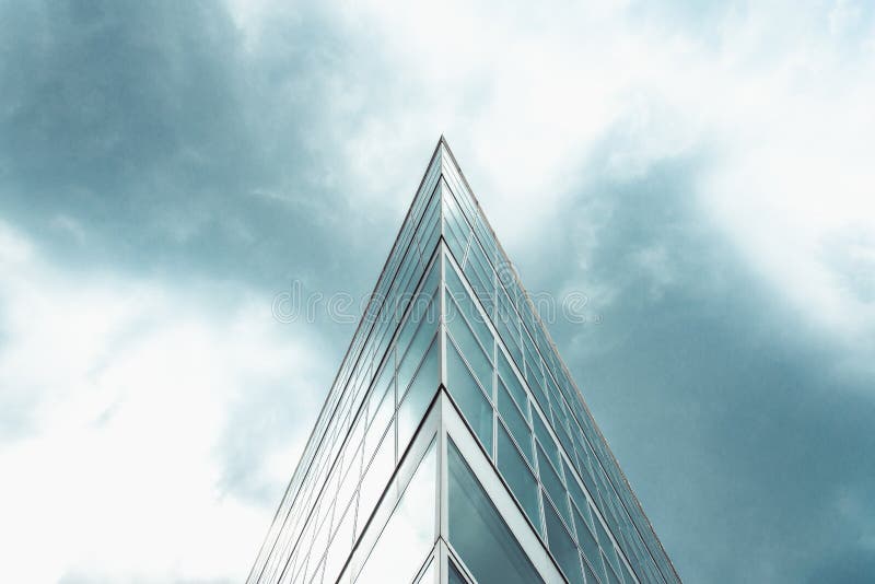 Triangle Shaped Structure Against a Blue Cloudy Sky. Stock Photo ...