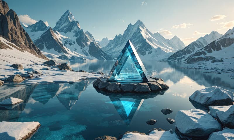 A Triangle-shaped Structure is in the Middle of a Lake Surrounded by ...