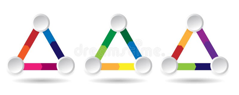 Triangle Shapes Different Colors Business Info Graphics Template Stock ...