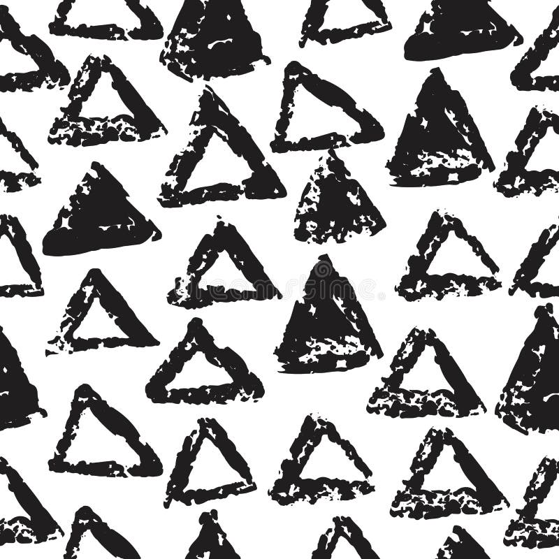 Triangle Shapes Grunge Texture Seamless Pattern Illustration Stock ...