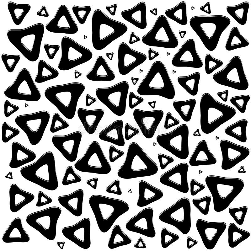 Triangle Shapes Pattern Making on Plain White Background Stock ...