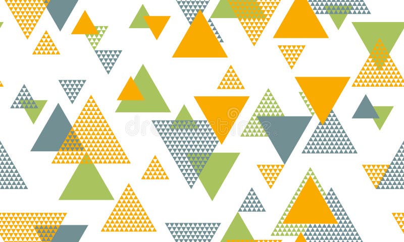 Triangle Shapes Seamless Pattern Vector Design. Stock Vector ...
