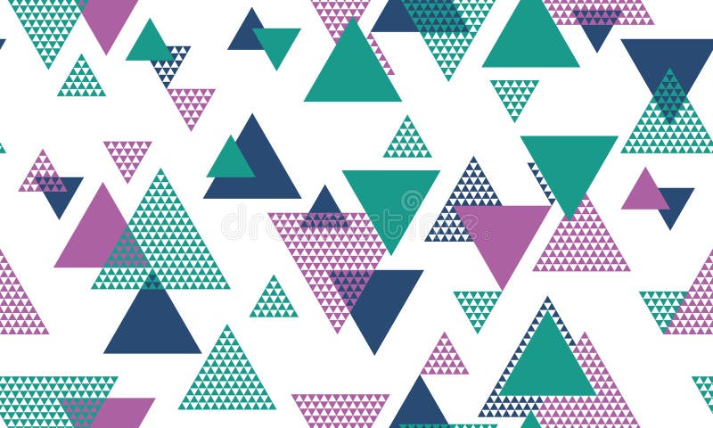 Triangle Shapes Seamless Pattern Vector Design. Stock Vector ...