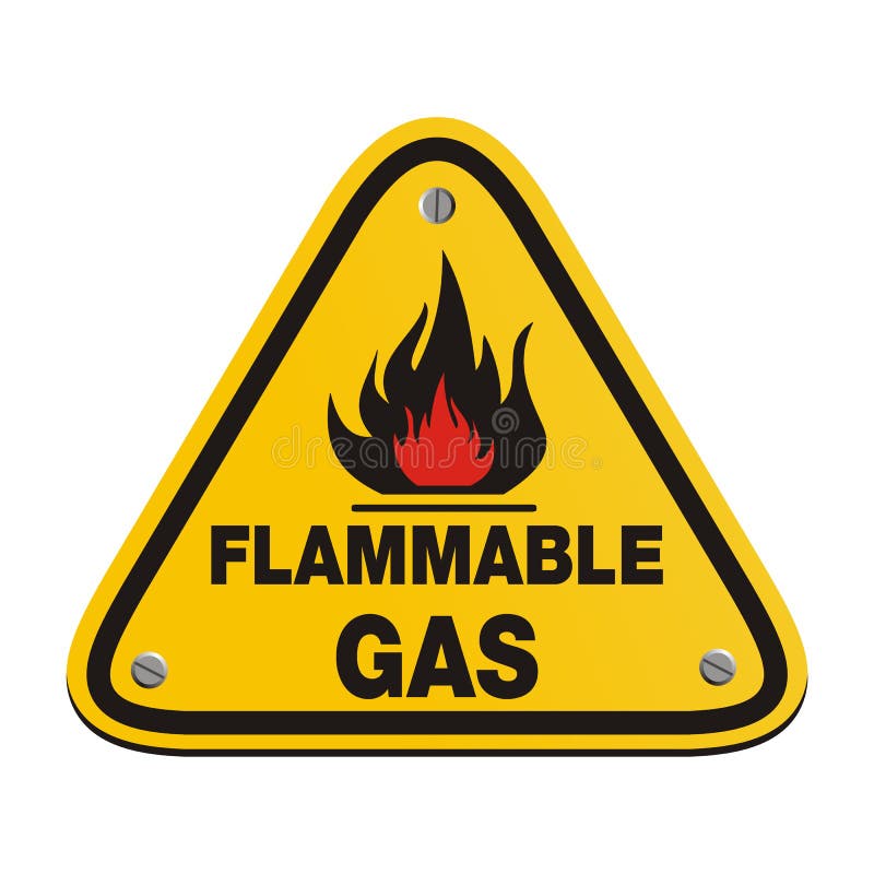 Triangle Sign - Flammable Gas Stock Illustration - Illustration of ...