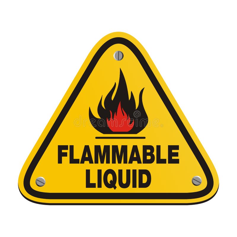 Triangle Sign - Flammable Liquid Stock Illustration - Illustration of ...