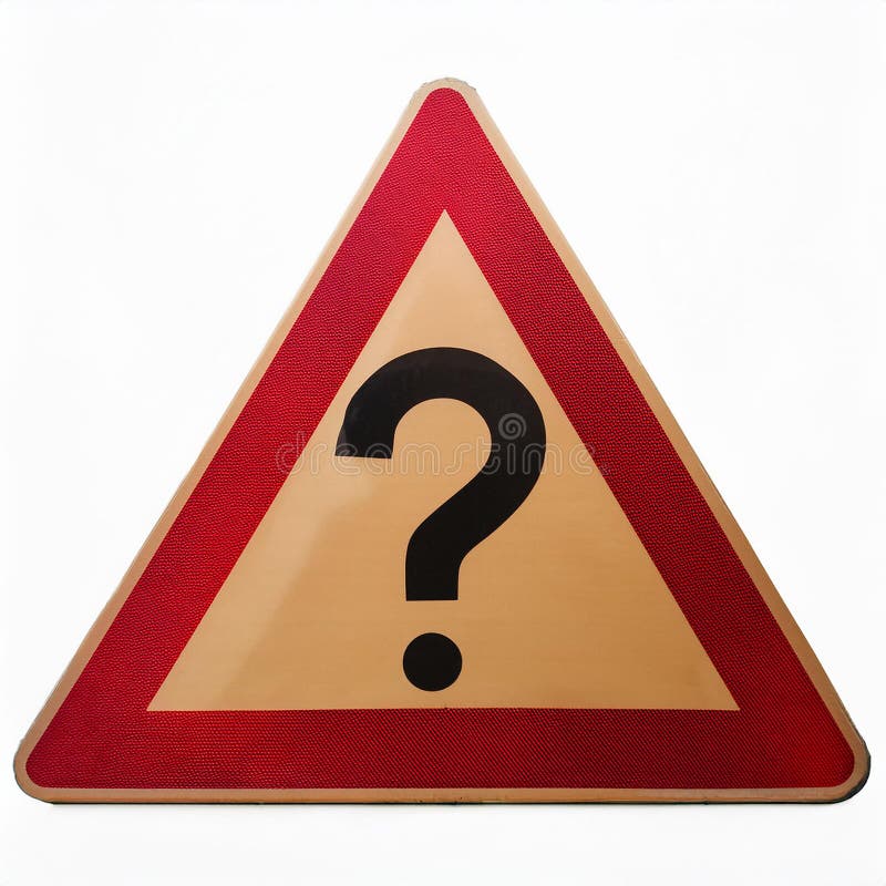 Triangle Sign with Question Mark Isolated on White Backdrop. FAQ and QA ...