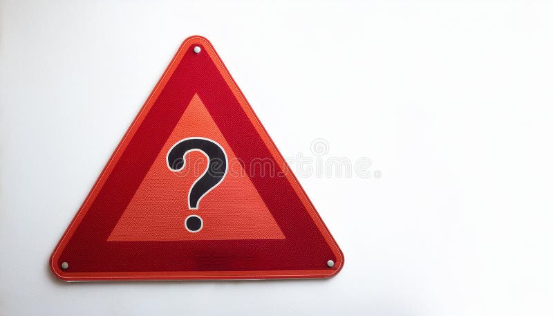 Triangle Sign with Question Mark Isolated on White Backdrop. FAQ and QA ...