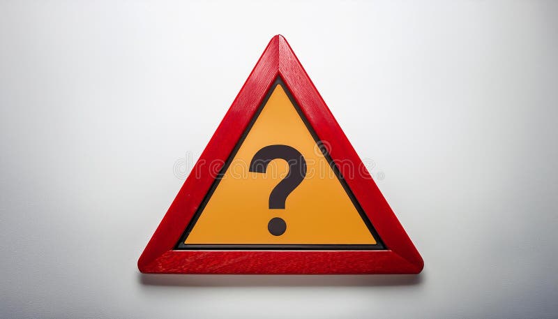 Triangle Sign with Question Mark Isolated on White Backdrop. FAQ and QA ...