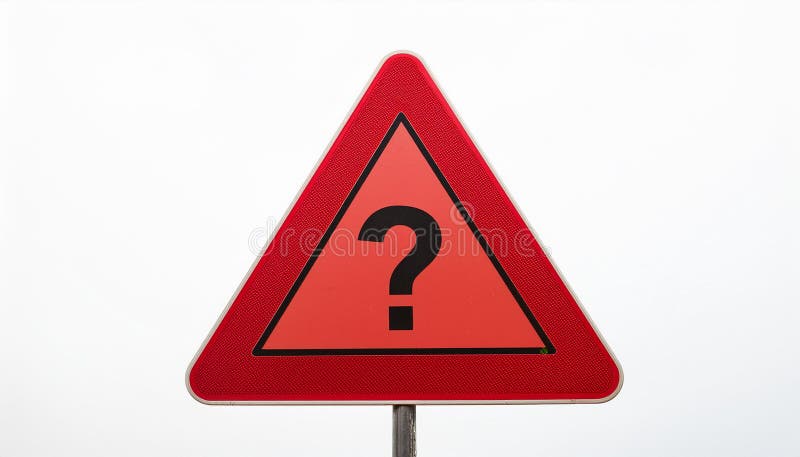 Triangle Sign with Question Mark Isolated on White Backdrop. FAQ and QA ...