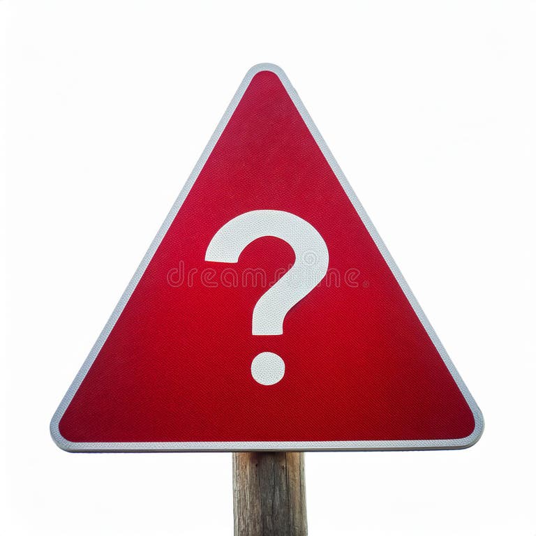 Triangle Sign with Question Mark Isolated on White Backdrop. FAQ and QA Stock Illustration ...