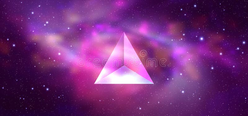 Triangle on Space Background. Mystical Symbol Vector Illustration Stock ...