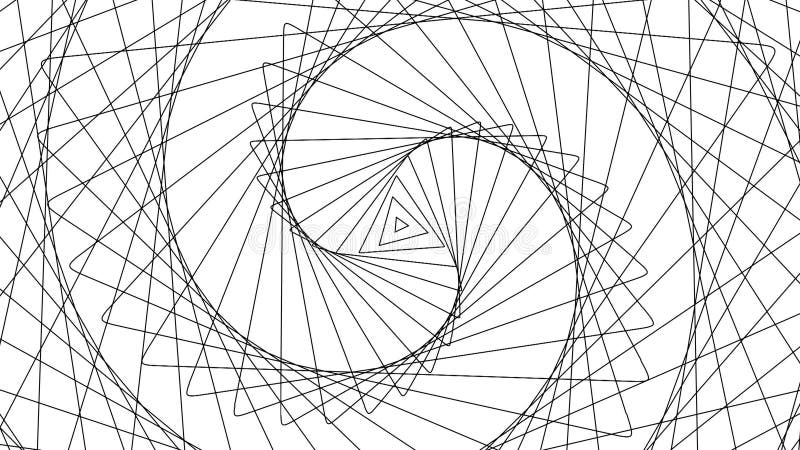 Triangle Spin Geometric on White Background Loop. Spinning Trigon Radio ...