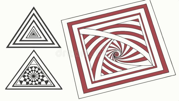 Triangle Spiral Pattern Design, Geometric Spiral, Abstract Pattern ...