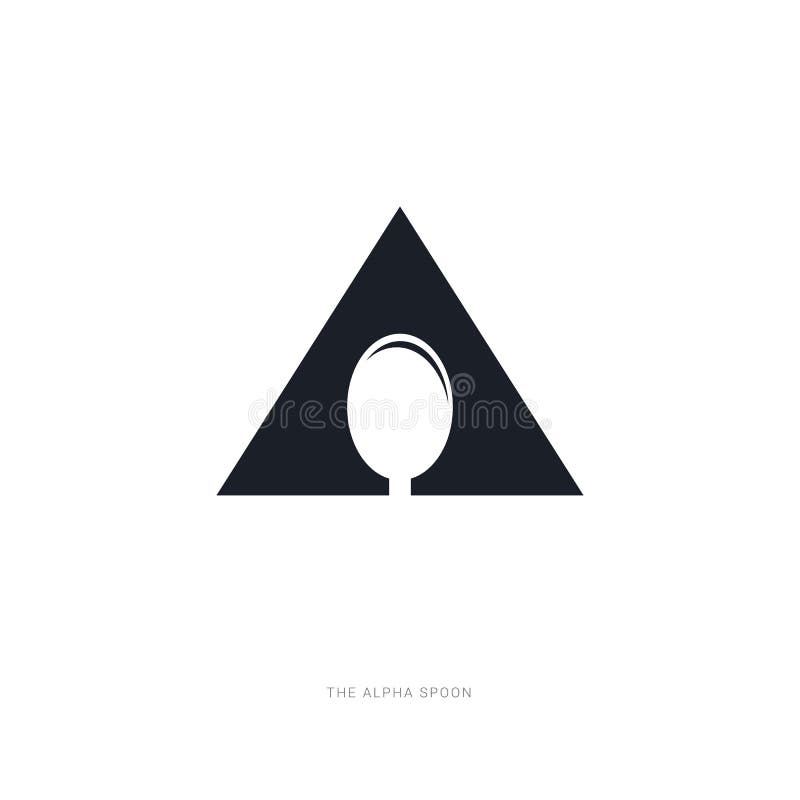 A Triangle with Spoon on the Center Stock Vector - Illustration of ...