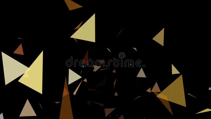 Triangle Springs Up on a Black Background Stock Illustration ...