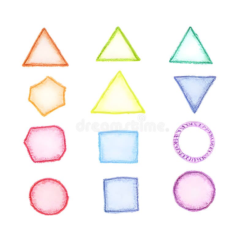 Triangle, Square, Hexagon, Circle, Semicircle are Patterns Stock ...