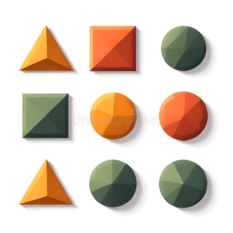 Triangle, Square, Hexagon, Circle, Semicircle are Patterns Stock ...