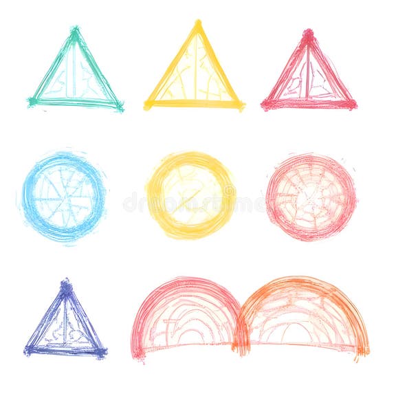 Triangle, Square, Hexagon, Circle, Semicircle are Patterns Stock Image ...