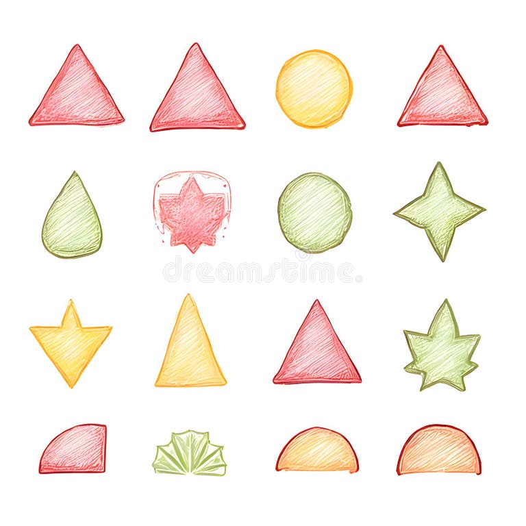 Triangle, Square, Hexagon, Circle, Semicircle are Patterns Stock ...