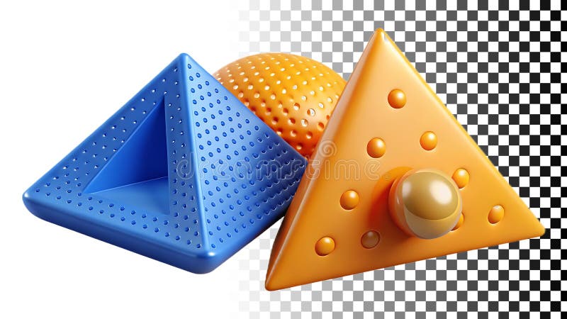 Triangle with Squares, Geometric Shape, Abstract Design, 3D Form Png ...