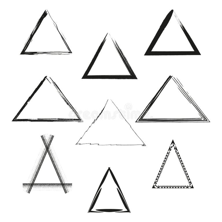 Triangle Stack Icon. Geometric Balance Symbol. Black Triangle Set ...