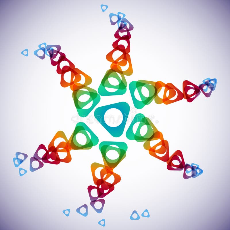 Triangle Star stock illustration. Illustration of decoration - 14848579