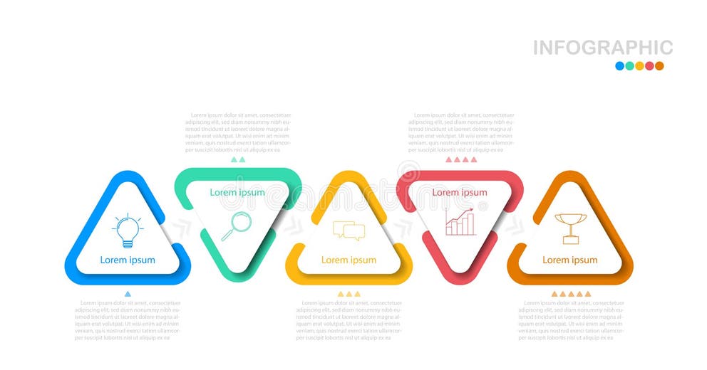Triangle Step Infographic Diagram in Eps10 Vector Stock Vector ...