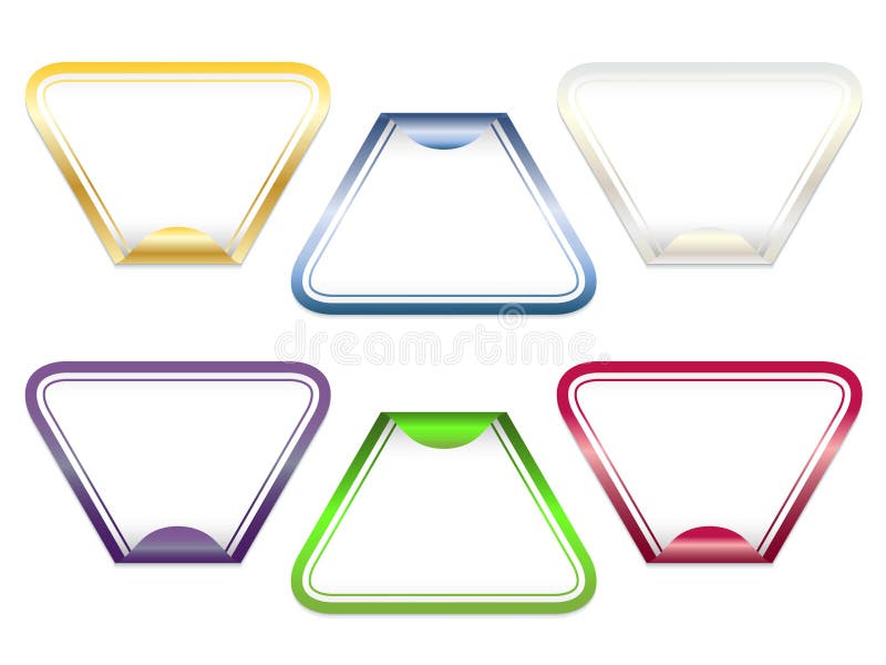 Triangle stickers stock vector. Illustration of retail - 31447803