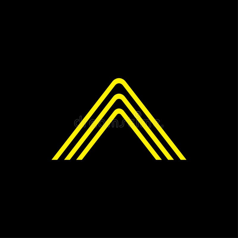 Triangle Stripes Arrow Logo Vector Stock Vector - Illustration of ...