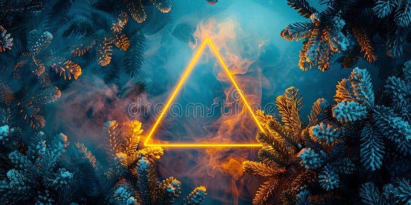 Triangle Structure in Forest Stock Image - Image of abstract, pattern ...