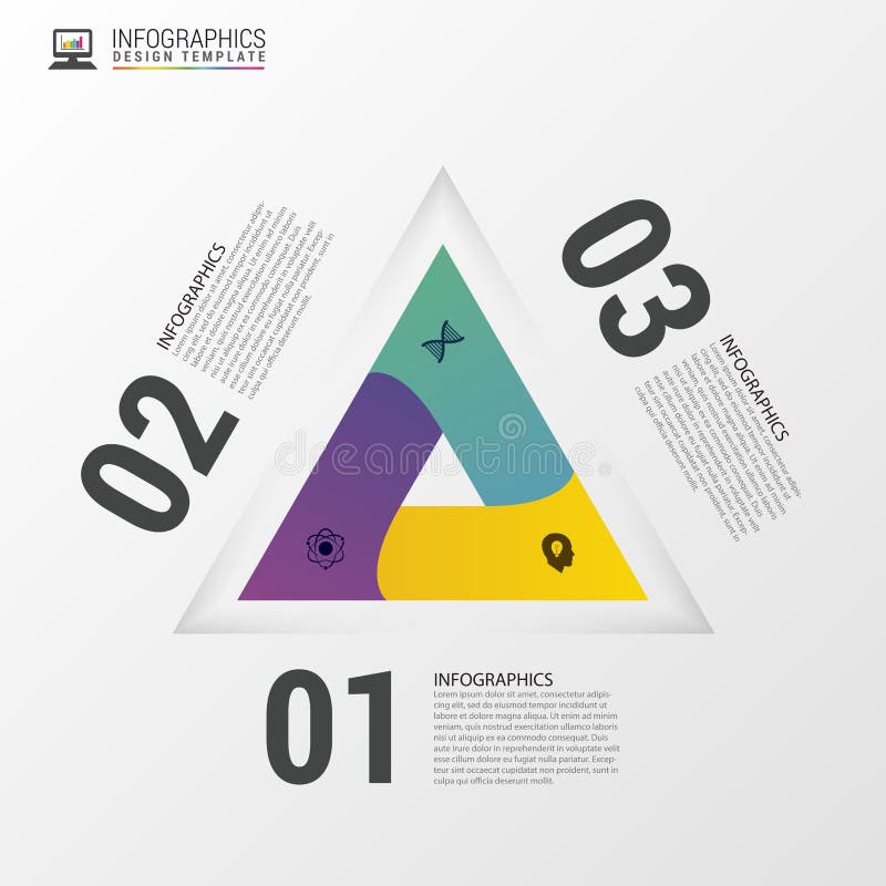Triangle Style Infographics. Modern Design Template Stock Vector ...