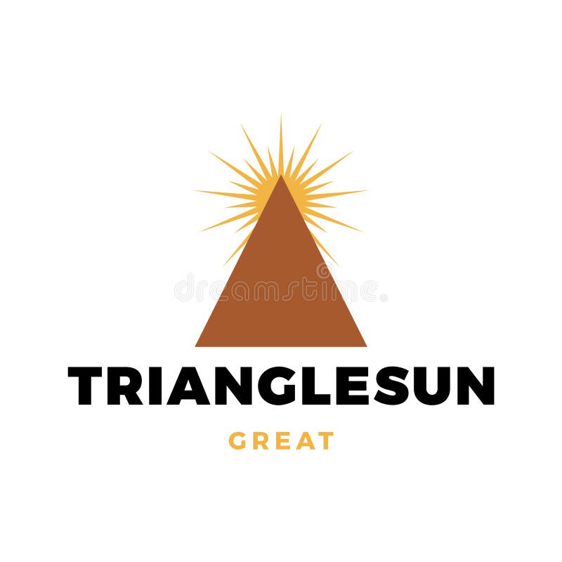 Triangle Sun Icon Logo Design Template Stock Vector - Illustration of ...