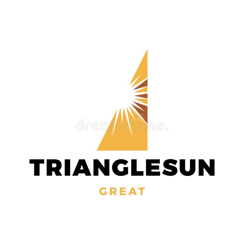 Triangle Sun Icon Logo Design Template Stock Vector - Illustration of ...