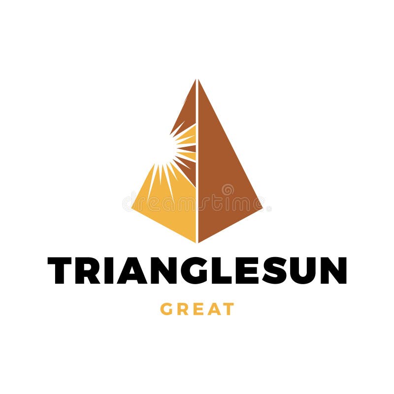 Triangle Sun Icon Logo Design Template Stock Vector - Illustration of ...