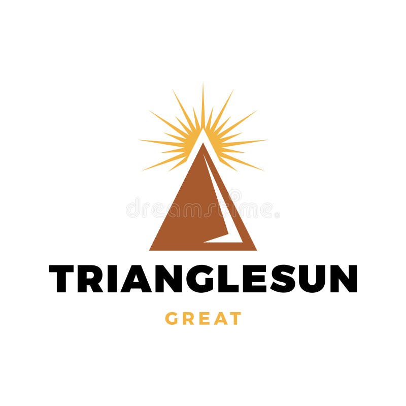 Triangle Sun Icon Logo Design Template Stock Vector - Illustration of ...