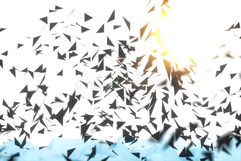 Triangle Surface Plane With Structure Lines 3d Rendering Stock Illustration Illustration Of