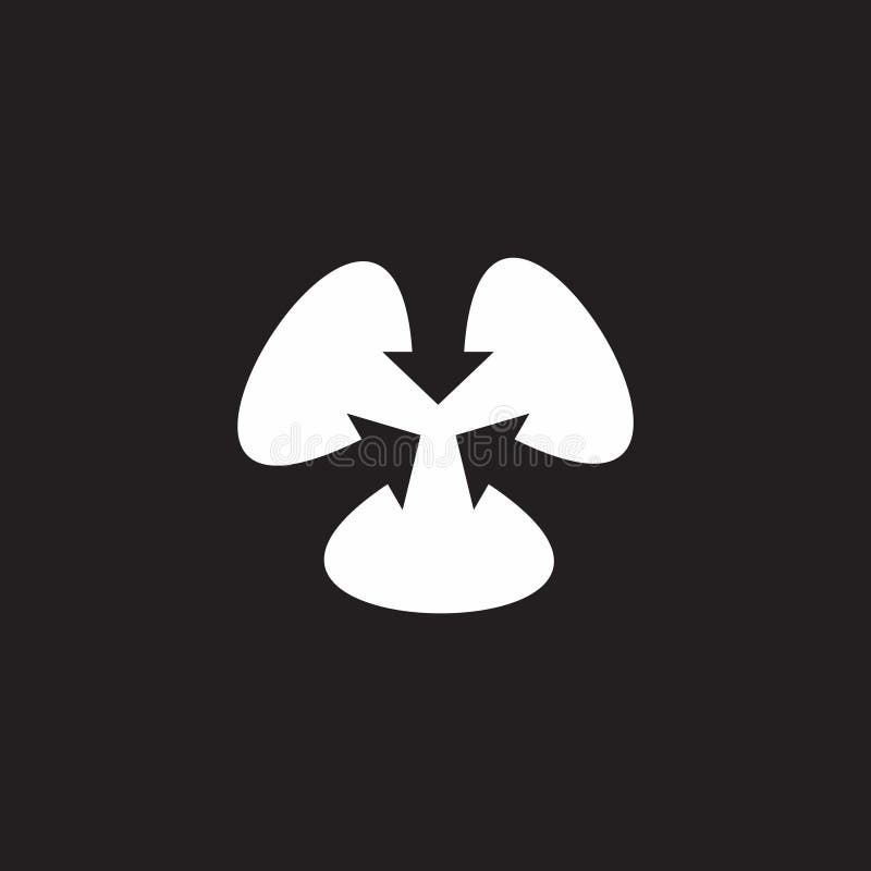 Triangle Swoosh Arrows Negative Space Symbol Vector Stock Vector ...