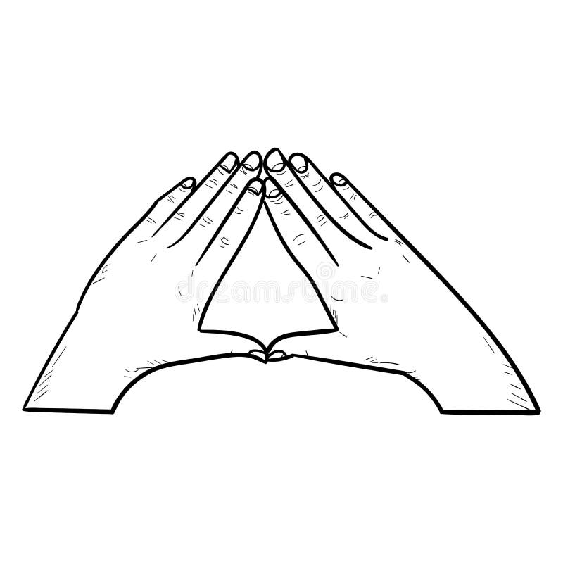 Triangle Symbol Handdrawn stock vector. Illustration of white - 181026444