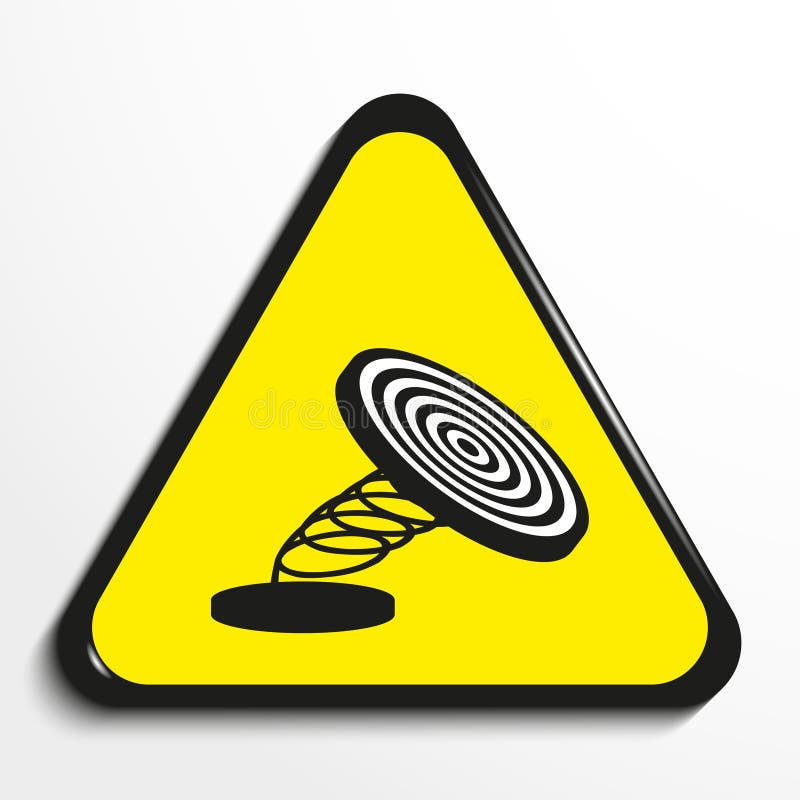 Triangle with a Symbol `platform on a Spring`. Vector Illustration ...
