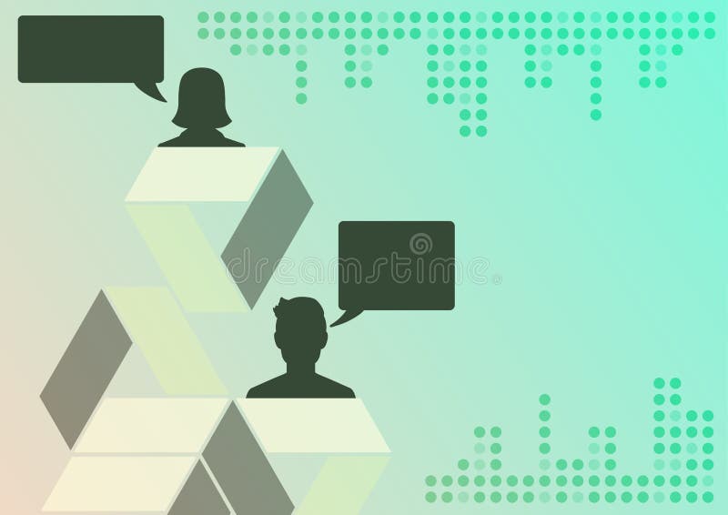 Triangle Symbol Representing Successful Online Communication Colleagues ...