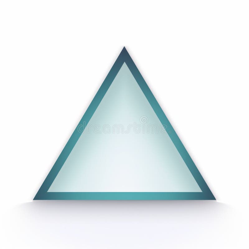 Luminous Triangular Icon on White Background: a Minimalist Expression ...
