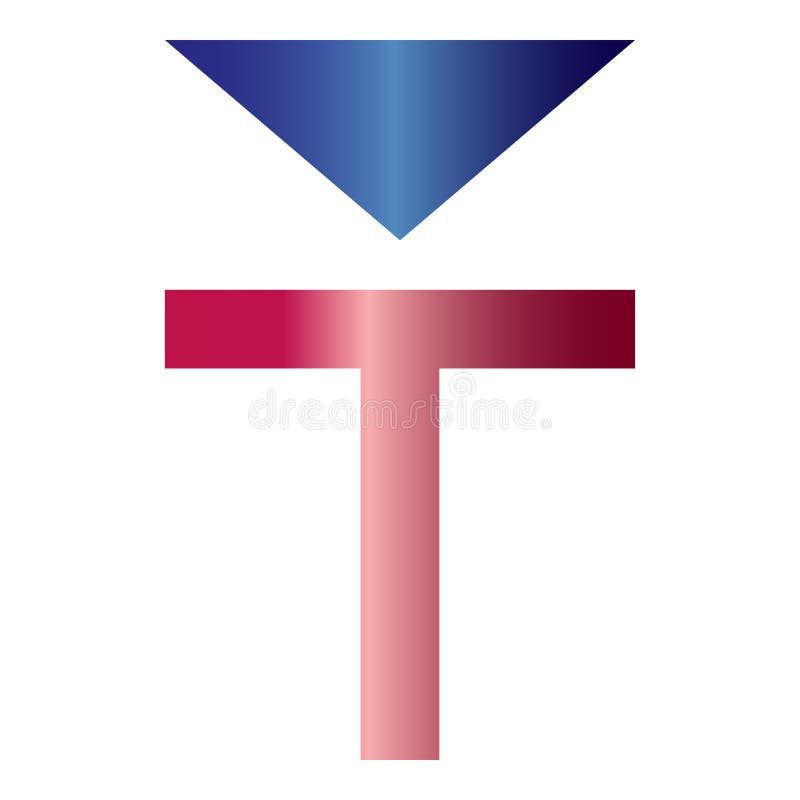 Triangle t logo stock vector. Illustration of flat, logo - 258042907