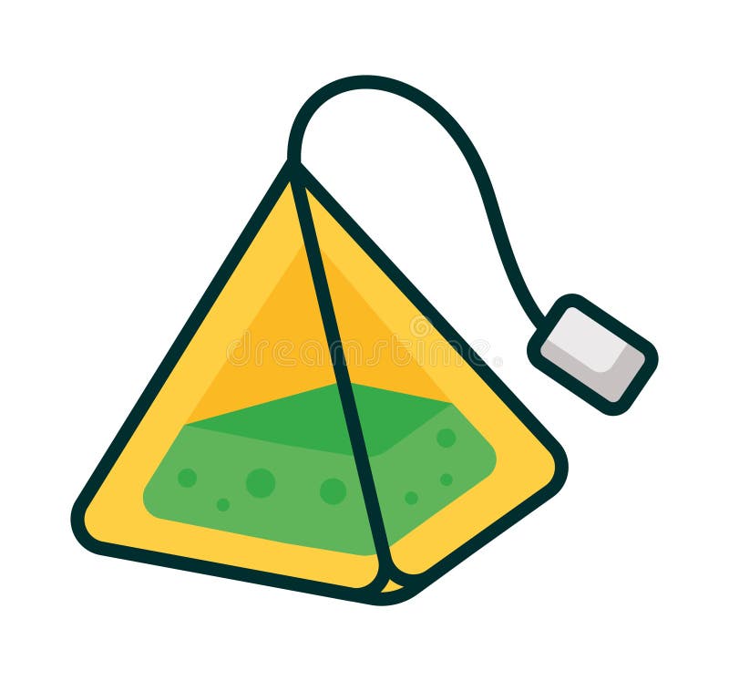 Triangle tea bag green stock vector. Illustration of teatime - 273144873
