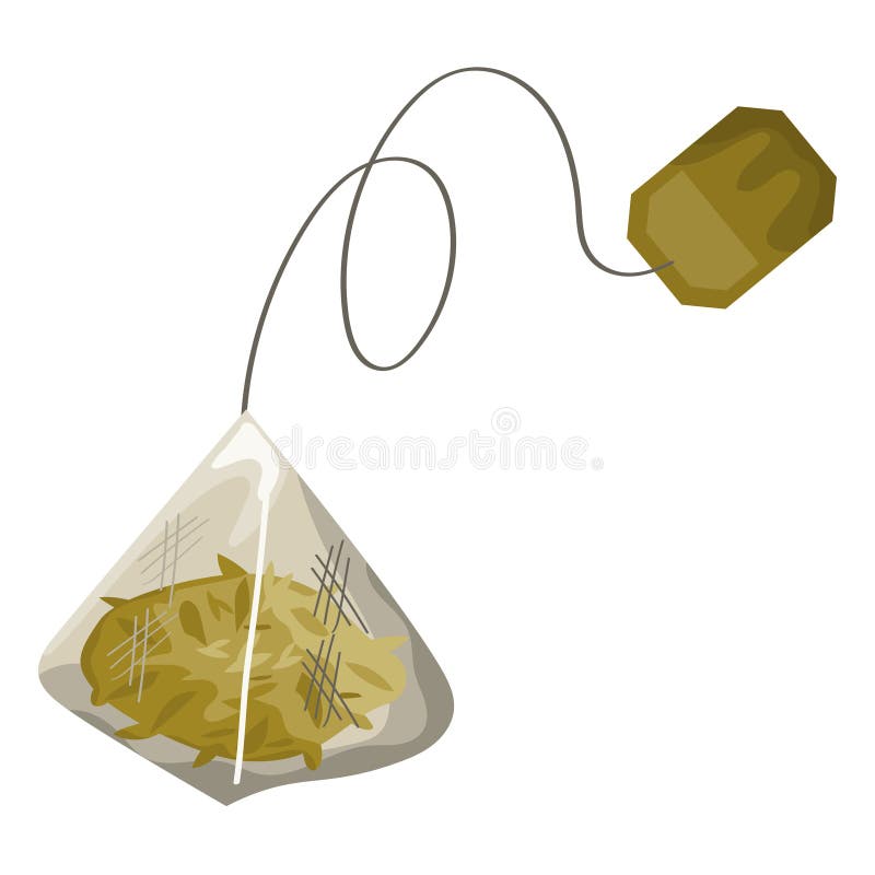 Triangle tea bag green stock vector. Illustration of natural - 270978412